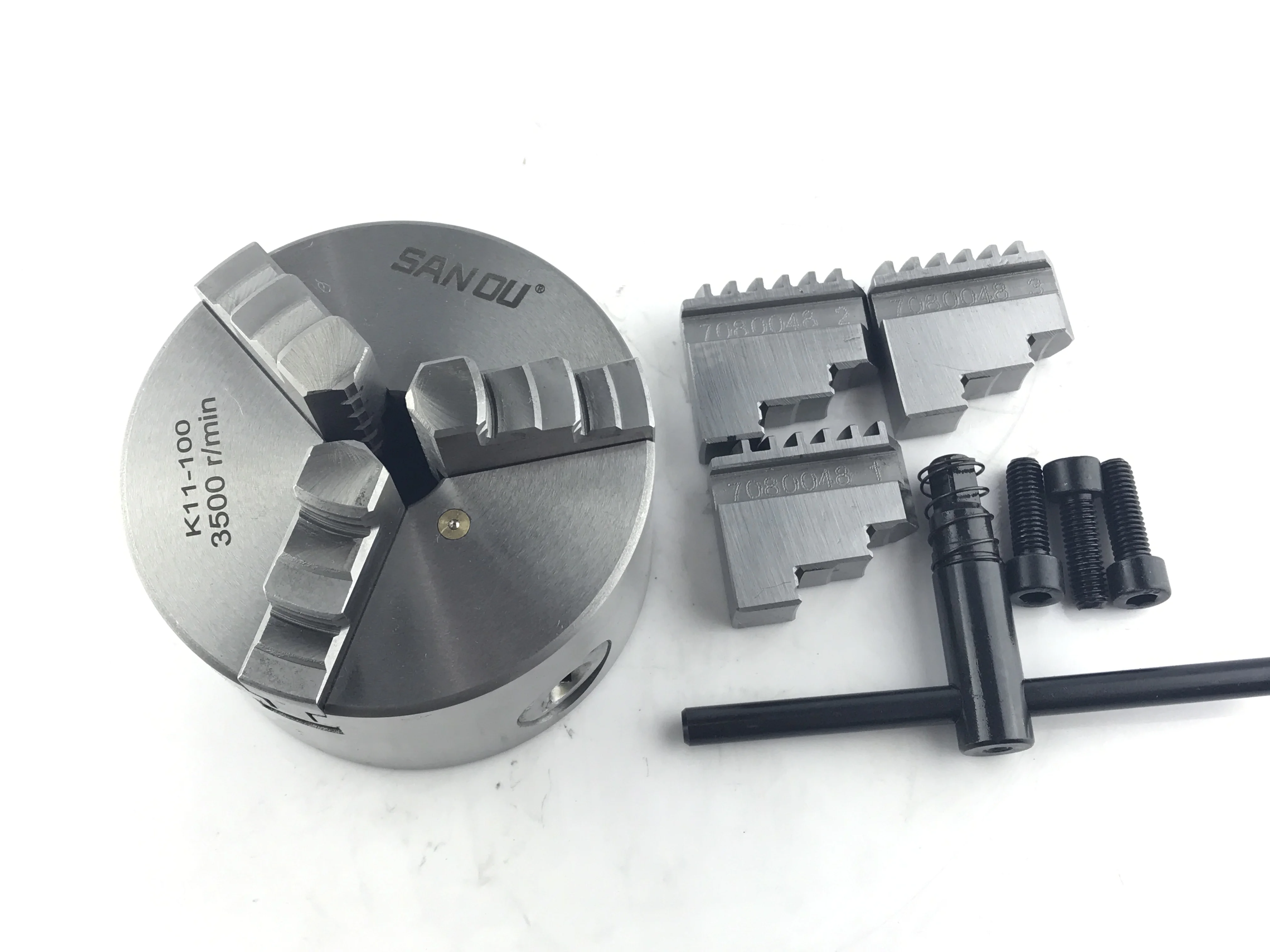 4'' Lathe Chuck 100mm SANOU Brand K11 100 Three Jaw Self Centering ...
