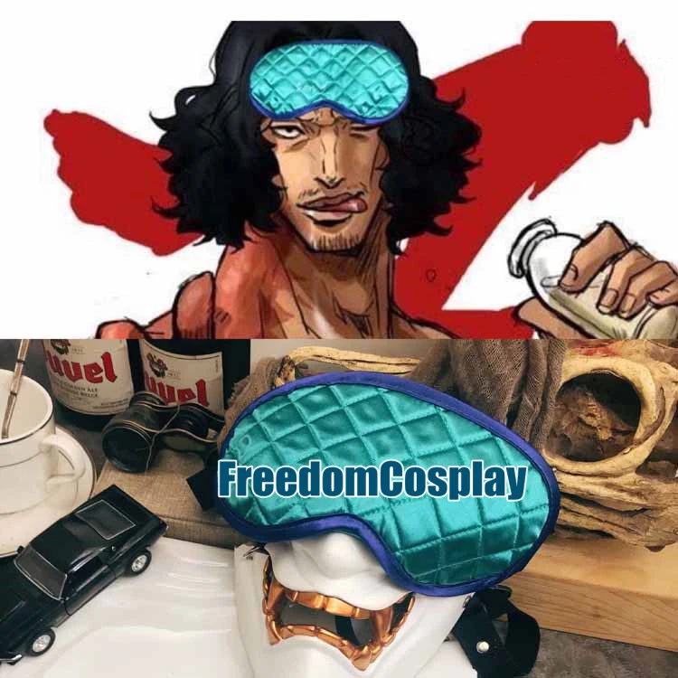One Piece Navy Admiral Aokiji Kuzan Cosplay Blue Pheasant Sleeping Eye ...
