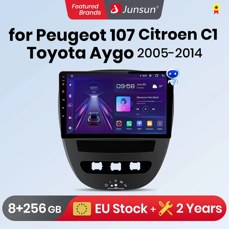 Junsun-V1-Plus-autoradio-For-Peugeot-107-Toyota-Aygo-Citroen-C1-2005 ...