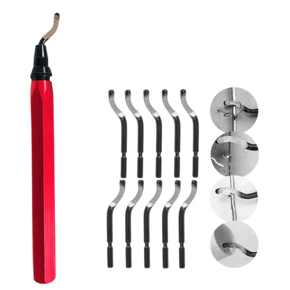 Handle Burr Metal Repair Deburring Tool Kit 10pc Router Bit Rotary ...