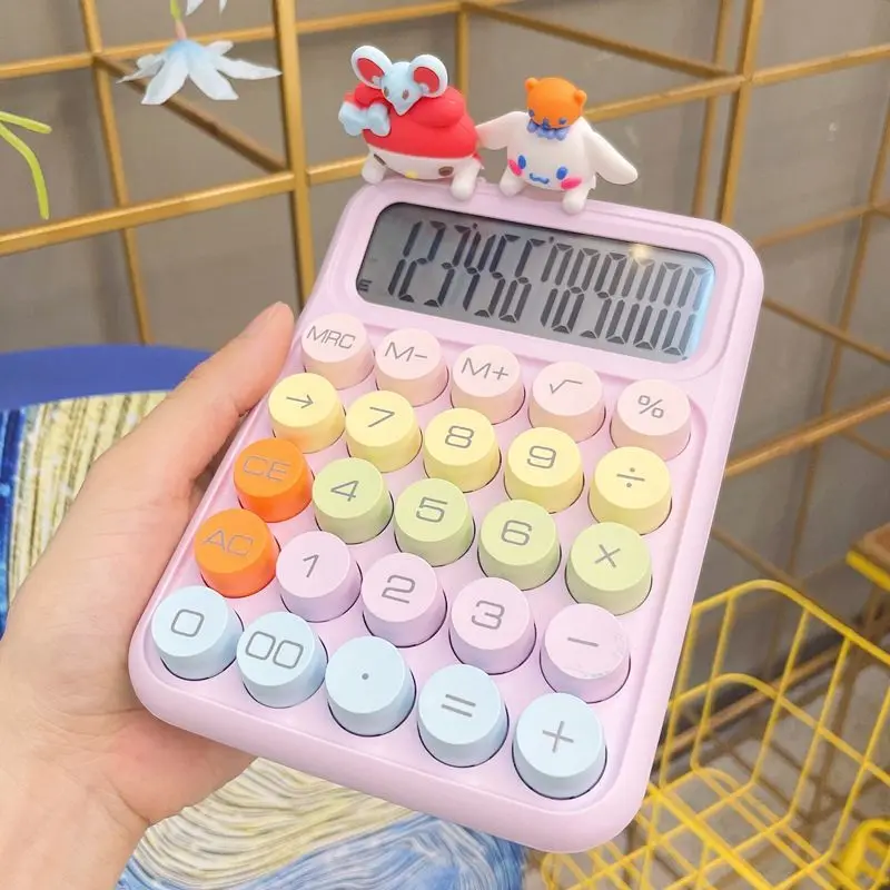 Kawaii-Sanrio-My-Melody-Cinnamoroll-Silent-Calculator-Anime-Figure ...