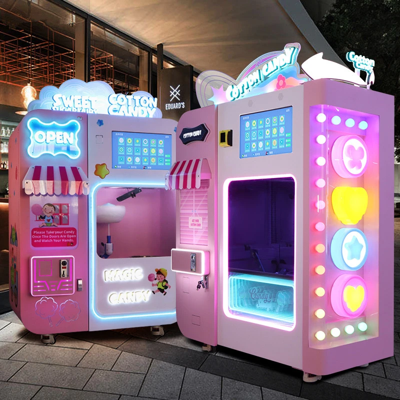 Automatic Cotton Candy Vending Machine Robot Commercial Floss ...
