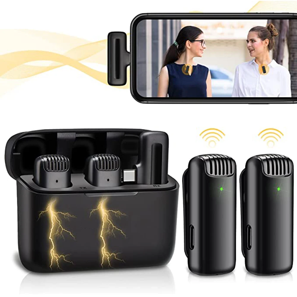 Wireless-Lavalier-Microphone-Mini-Portable-Noise-Reduction-Audio-Video ...