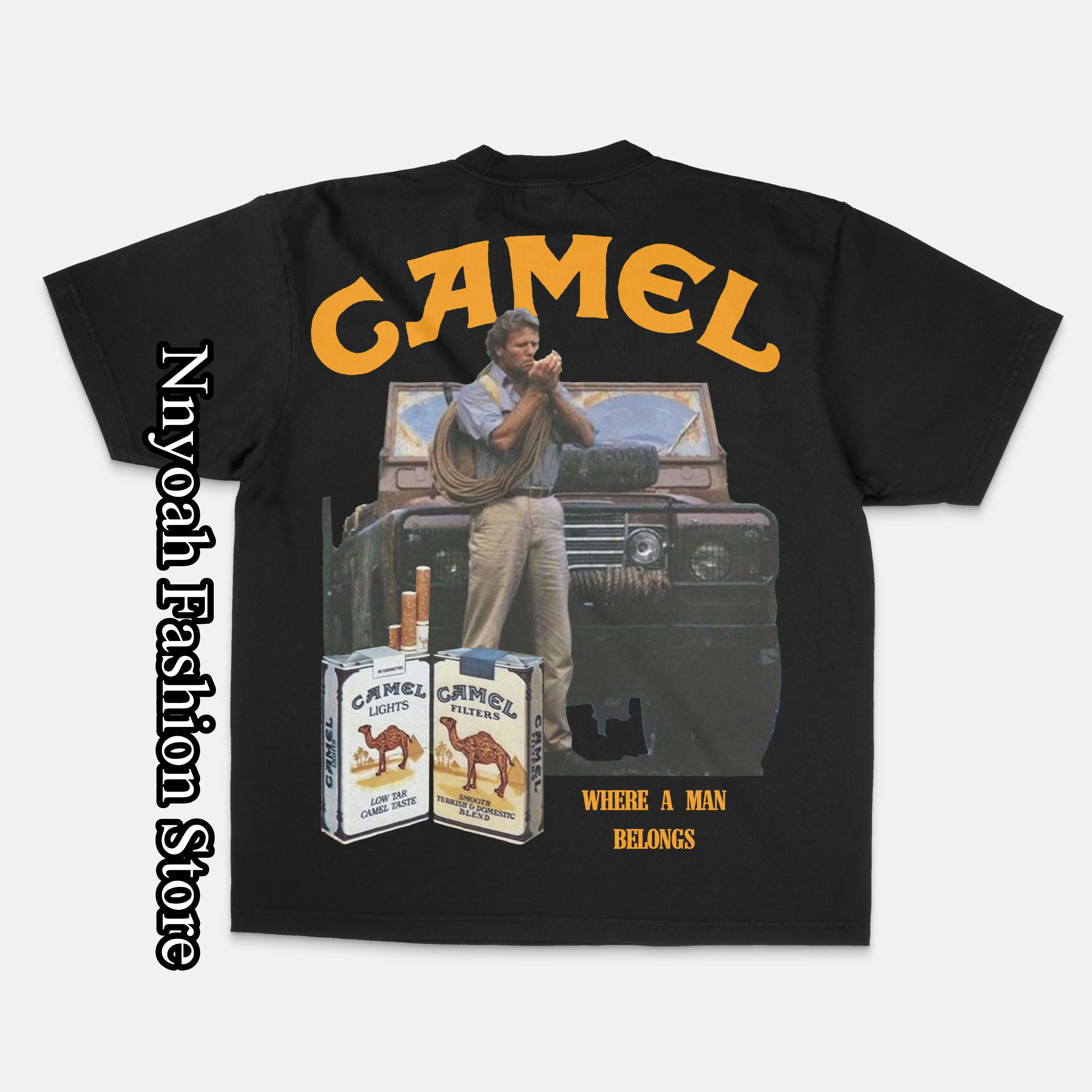 Camiseta-de-Camel-para-hombres-y-mujeres-Tops-de-algod-n-Vintage ...