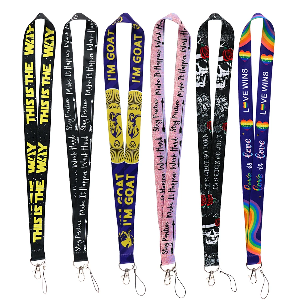 FI14-Strap-Keychain-Neck-Lanyard-Gift-For-Students-Keys-Long-Phone-USB ...