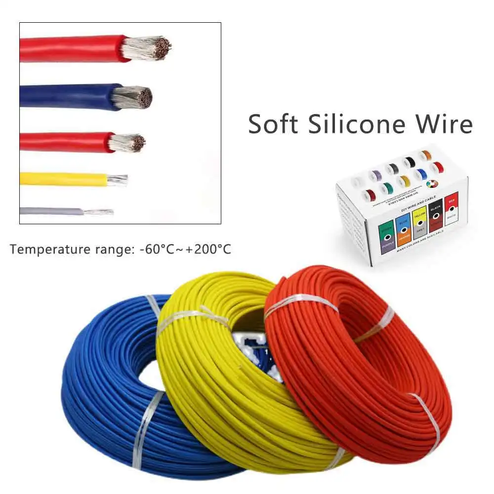 Cable-de-silicona-suave-resistente-al-calor-Cable-trenzado-el-ctrico ...
