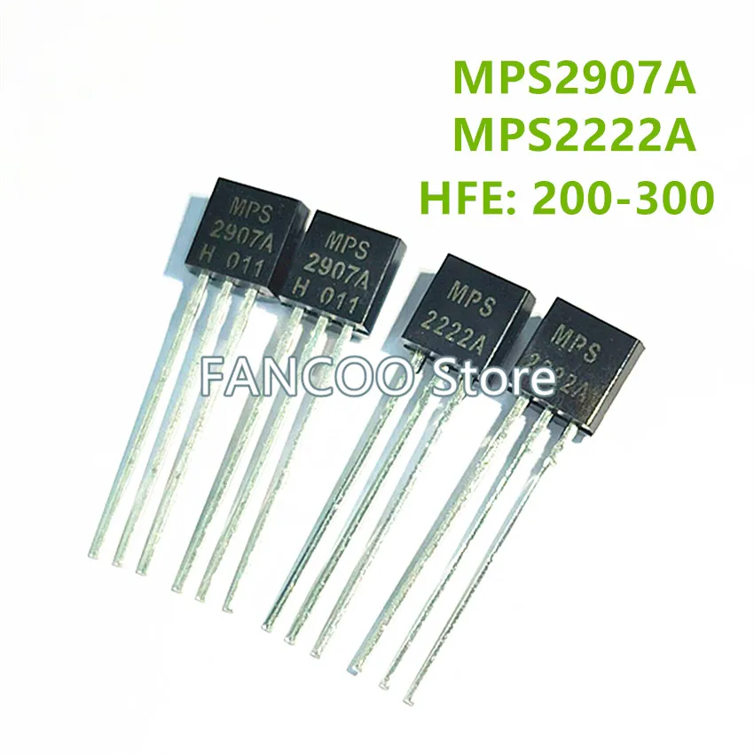 MPS2907A-MPS2222A-NPN-PNP-TO-92-Transistor-MPS2907-MPS2222-2N2222A ...