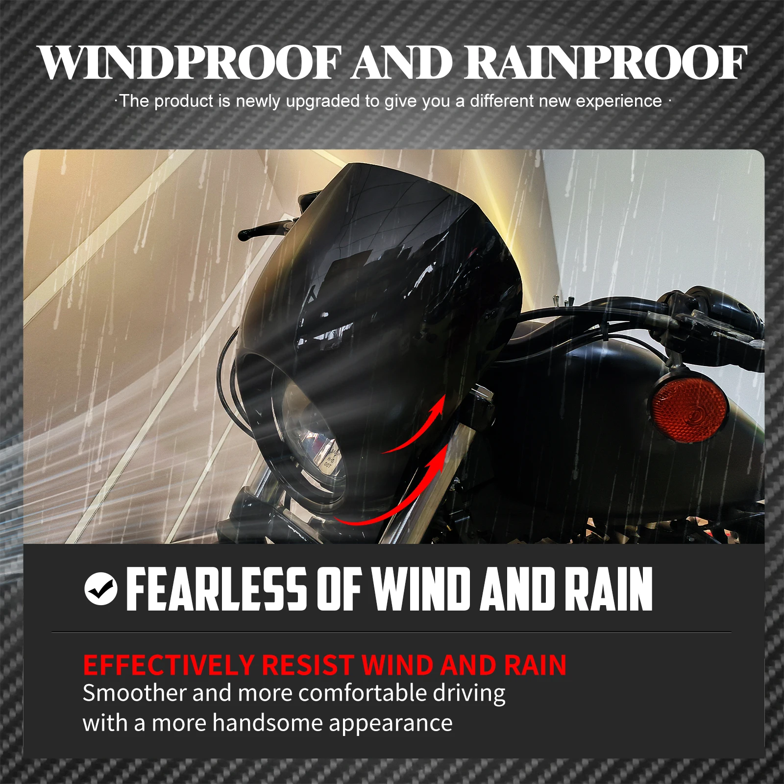 Vivid Black Painted Fairing Black Headlight Fairing Mask For Harley ...