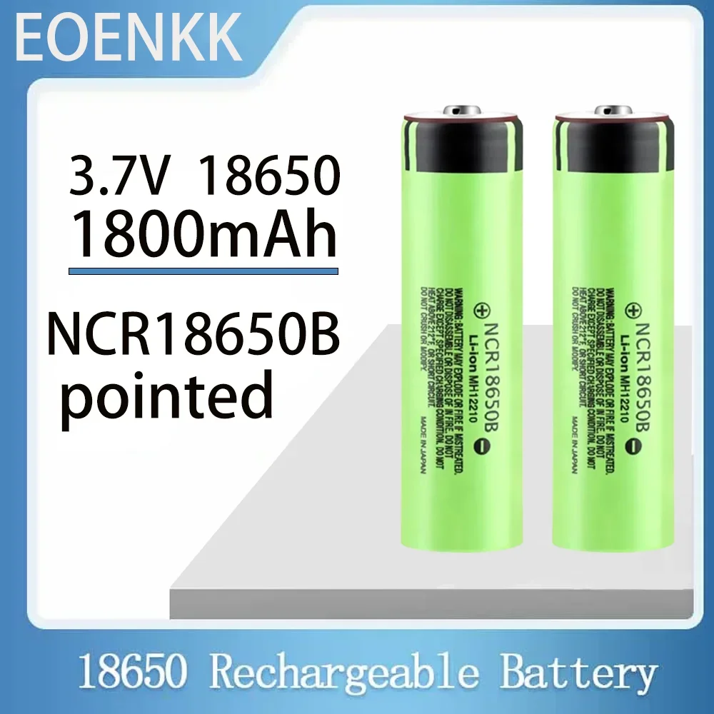 100% New Original 34B NCR18650B 3.7V 1800mAh 18650 Lithium Top Button ...