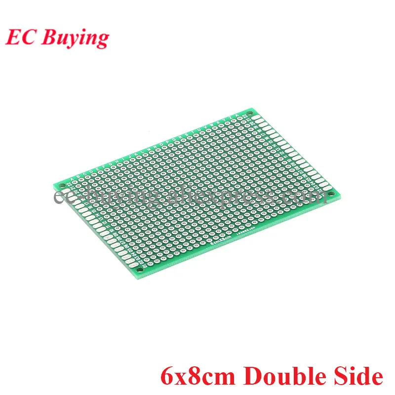 6X8 cm Double Side PCB Prototype Board Breadboard Universal Printed ...
