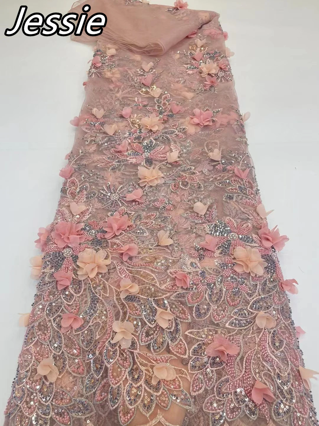 Obral-besar-manik-manik-buatan-tangan-bordir-Afrika-dengan-bunga-3D ...