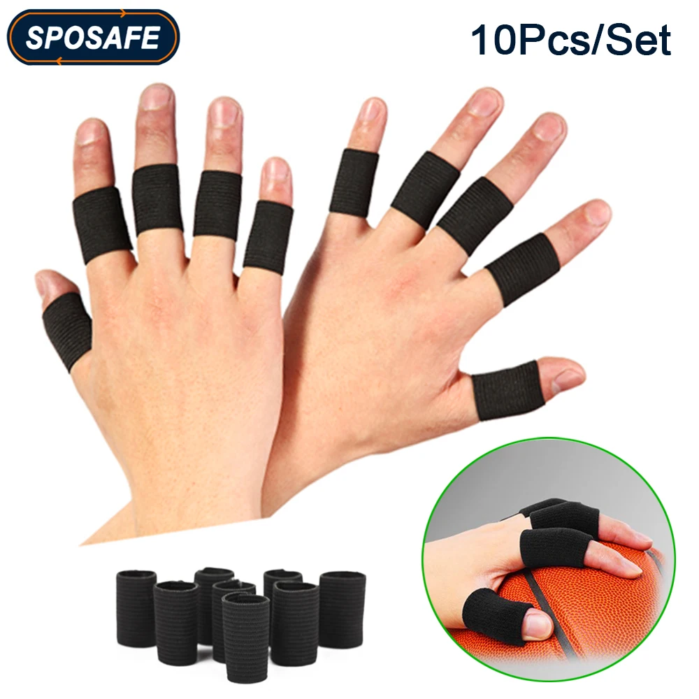 10Pcs-Golf-Finger-Brace-Splint-Sleeves-Thumb-Support-Protector-Soft ...