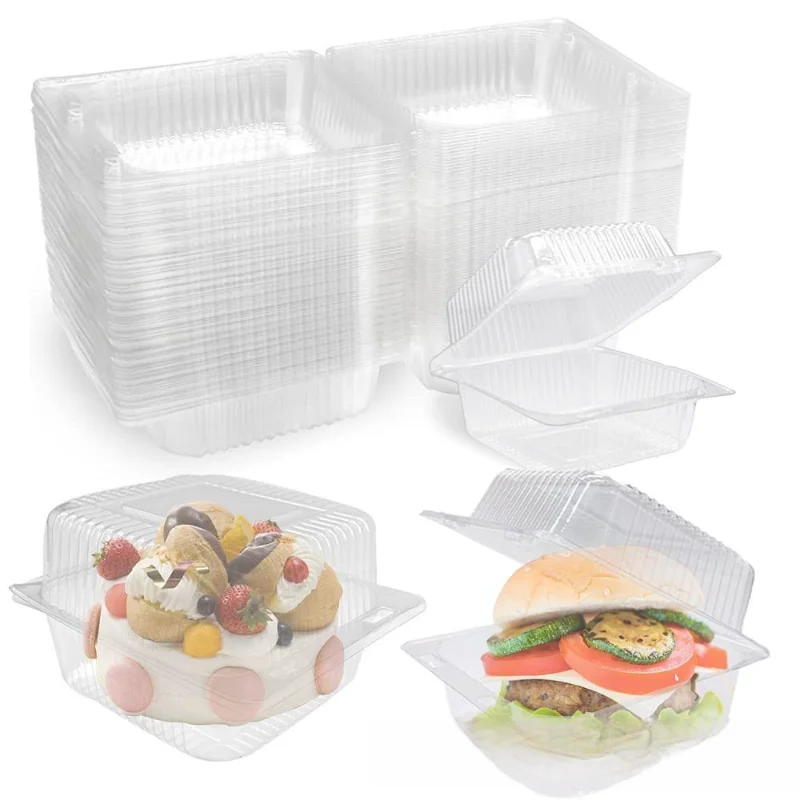 100pcs-Transparent-Food-Packaging-Box-Disposable-Plastic-Boxes-Fruit ...