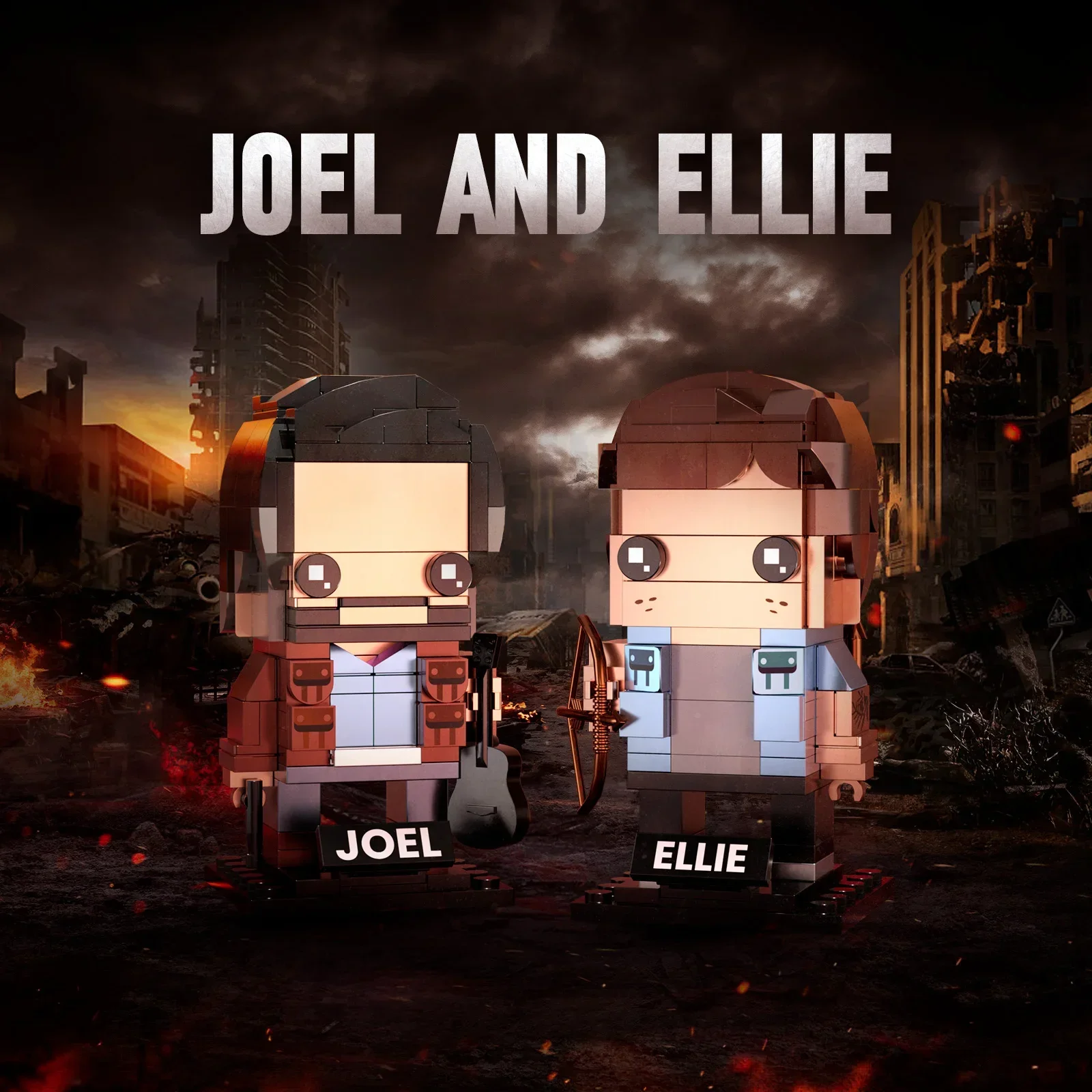 MOC-Classic-Movie-Figures-Joel-And-Ellie-Brickheadz-Building-Block-Set ...