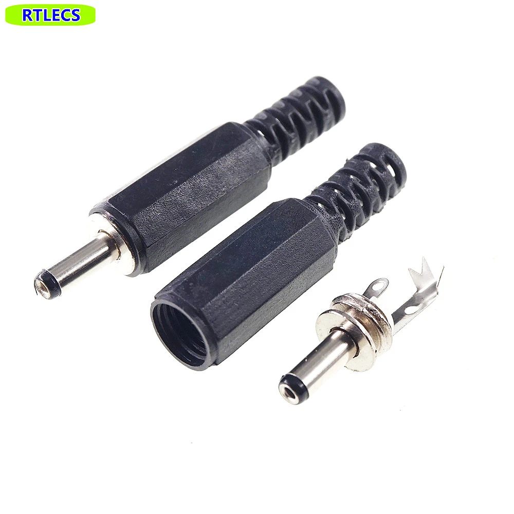 10 Pcs Diy 3.5 Mm X 1.35 Mm Dc Power Plug Female Wire Cable Solder ...