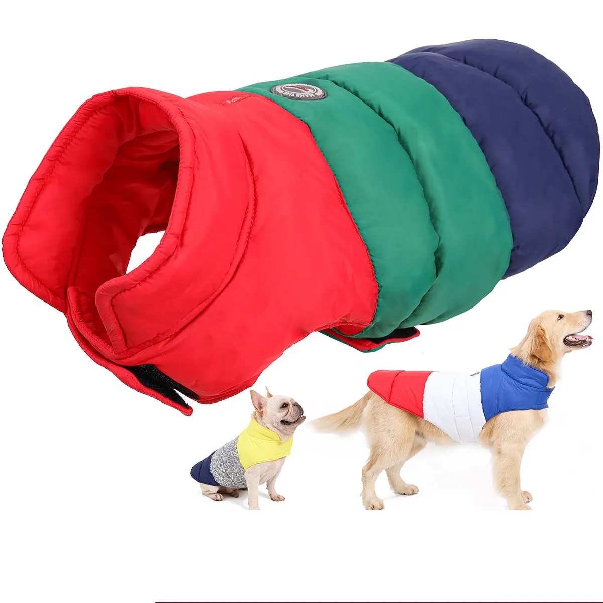 Dog Jacket Winter Waterproof Double Side Wearable Dog Vest For Medium ...