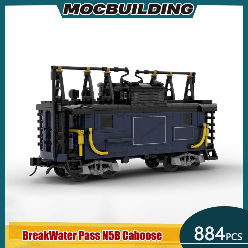 BreakWater Pass N5B Caboose Model MOC Building Blocks Trains ...