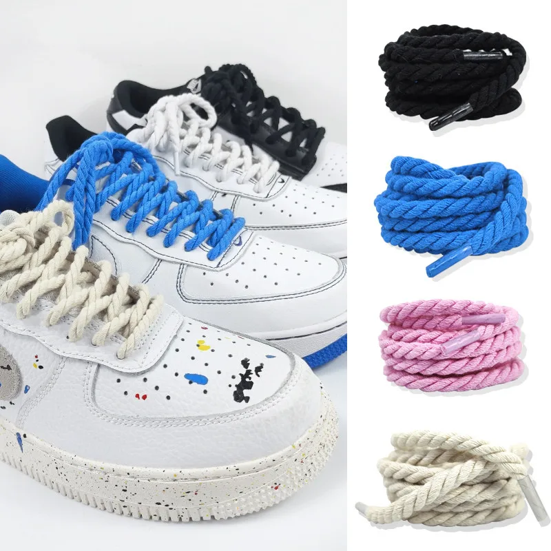 Vintage Cotton Linen Twist Weave Shoelaces Maserratula Rope Laces Men ...