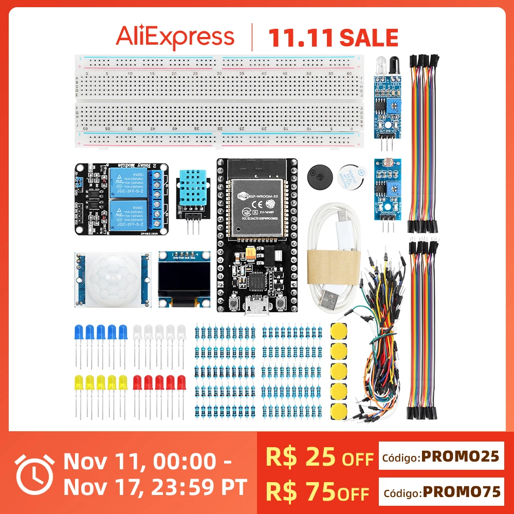 Arduino-Programming-Starter-Kit-Professional-ESP32-Automation-Kit-Kit-Eletr-nico-DIY-com-ESP32 ...