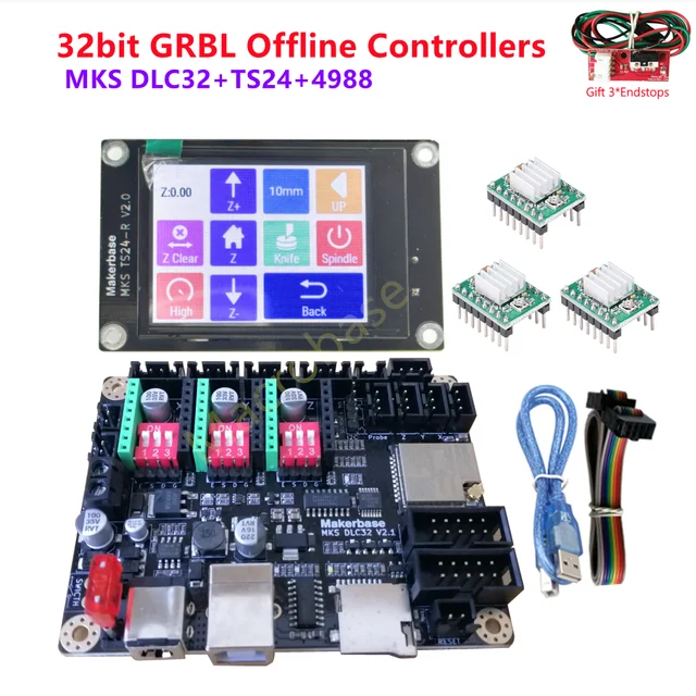 32bit CNC offline controller MKS DLC32 TS24-R touch screen CNC3018 3020 ...