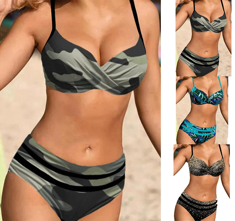 Fashion Pattern Trend Summer Beach Casual Women's Tank Top Bikini Holiday Set S 5XL| | - AliExpress