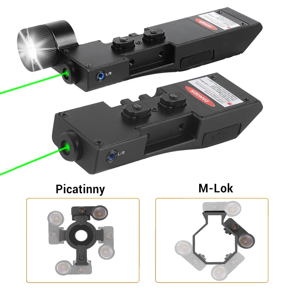 Tactical Green Laser Sight Weapon Light Suit for Both M-Lok and ...