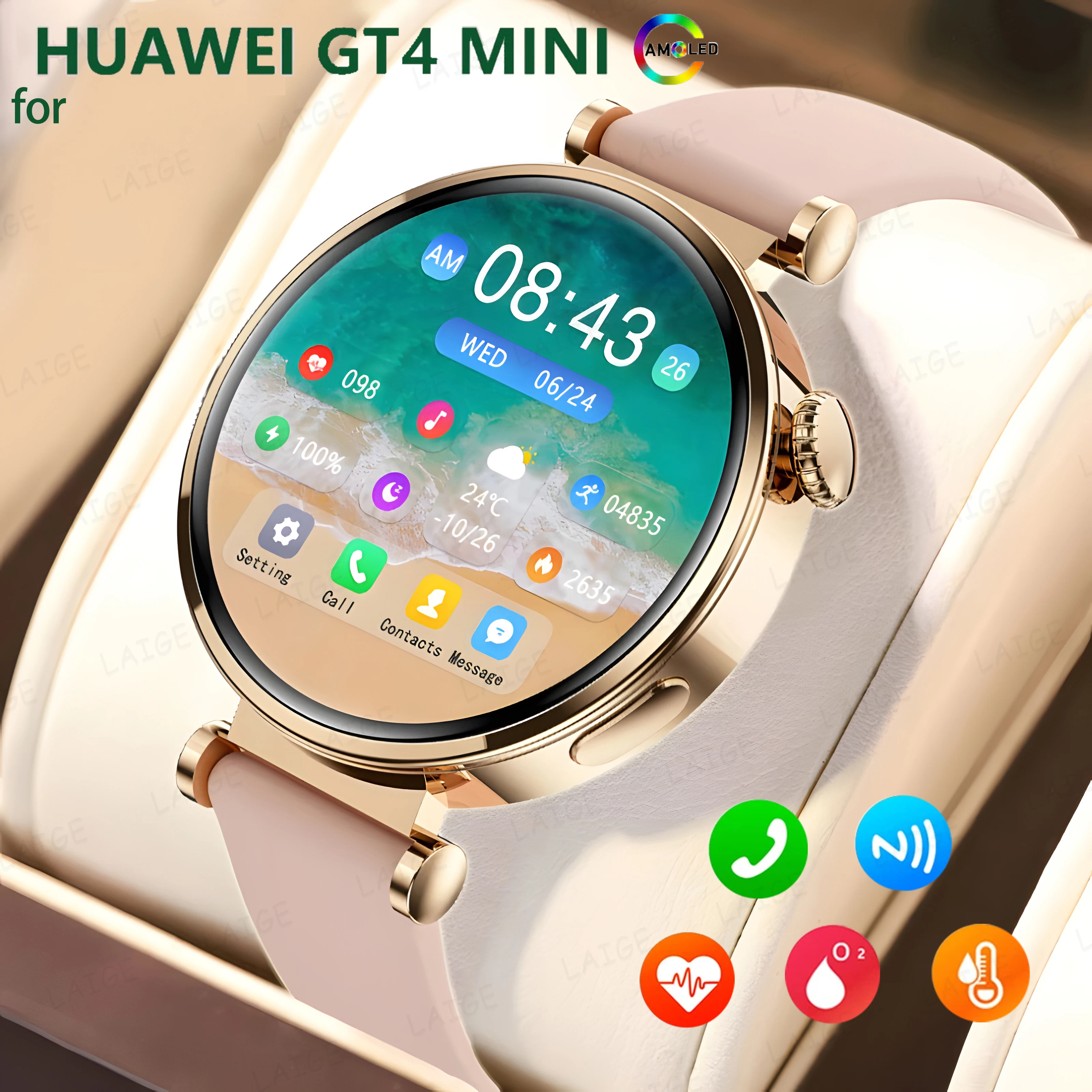 Huawei-reloj-inteligente-GT4-Mini-para-mujer-pulsera-con-Pantalla-AMOLED-HD-de-2024x360-NFC ...