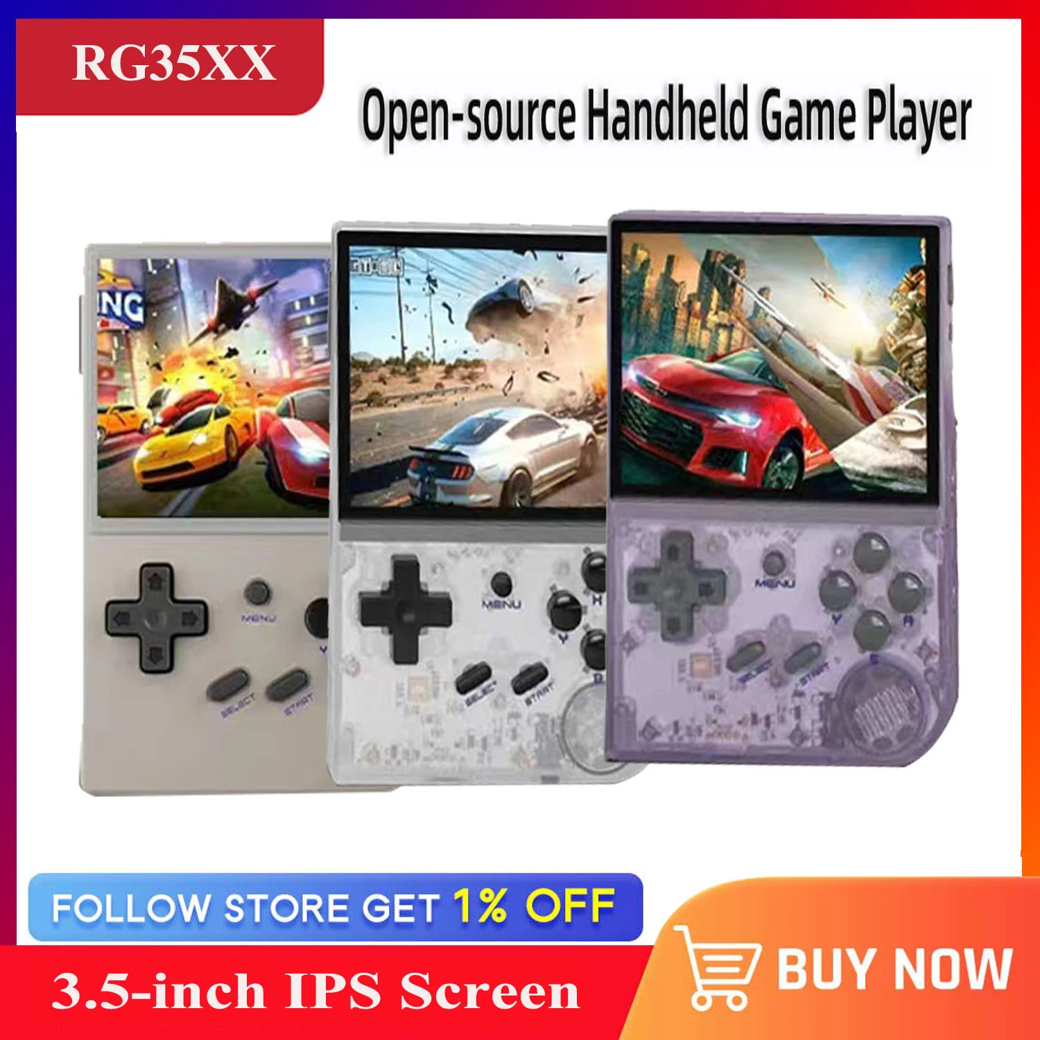 ANBERNIC RG35XX Mini Retro Handheld Game Console Linux OS System 3.5 ...