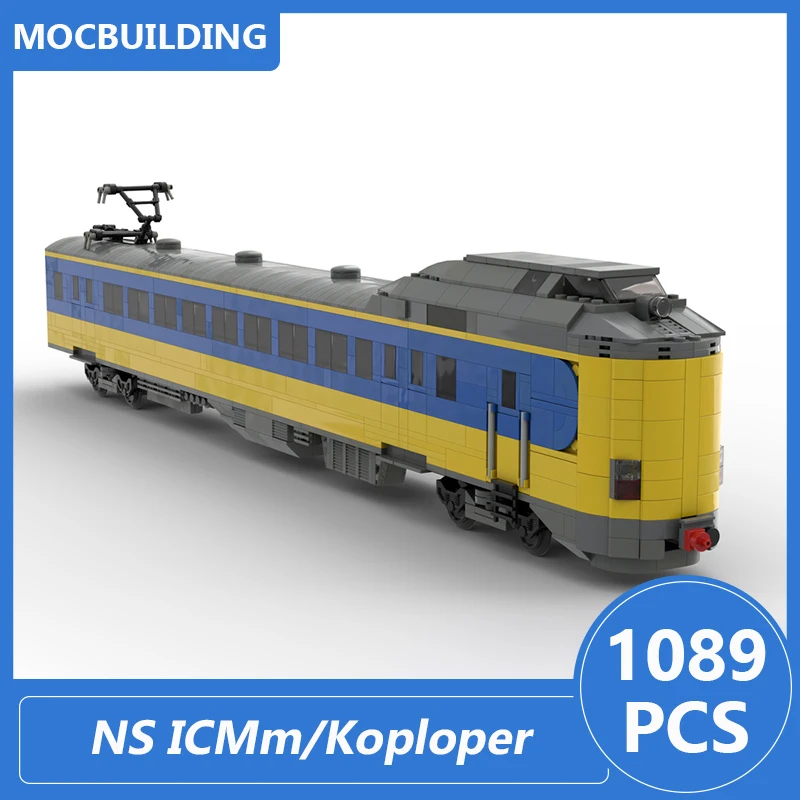 NS ICMm/Koploper Train Model Moc Building Blocks Diy Assembled Bricks Urban Express Vehicel ...
