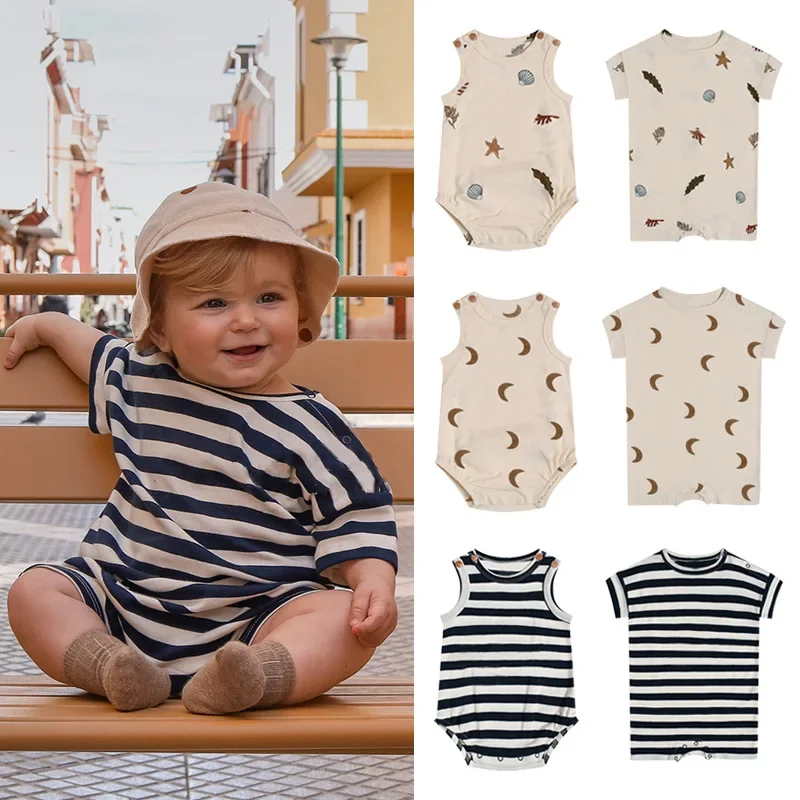 Baby-Short-Sleeve-Triangle-Bottom-Jumpsuit-Summer-Newborn-Clothes-Baby ...