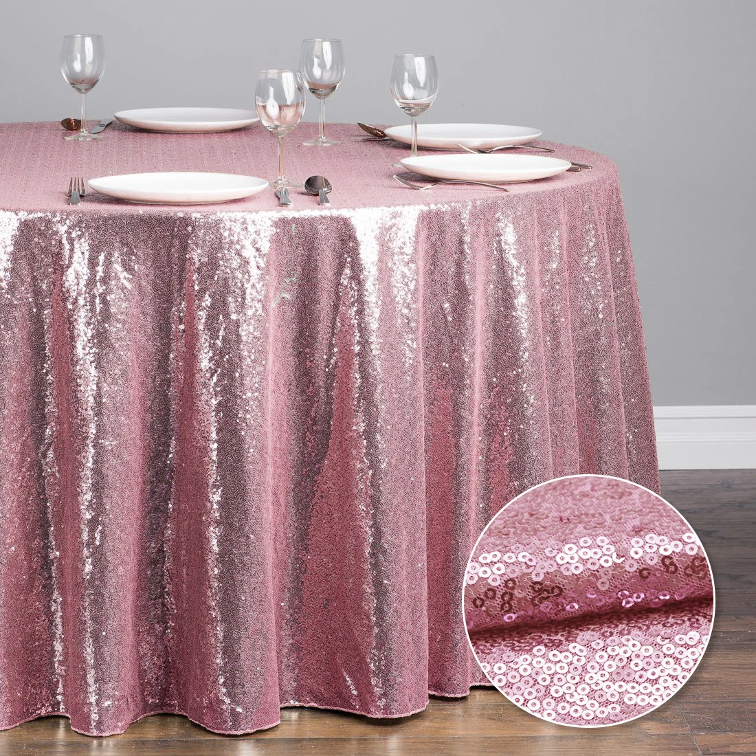 Round Sequin Table cloth Glitter Party TableCloth Cover for Events ...