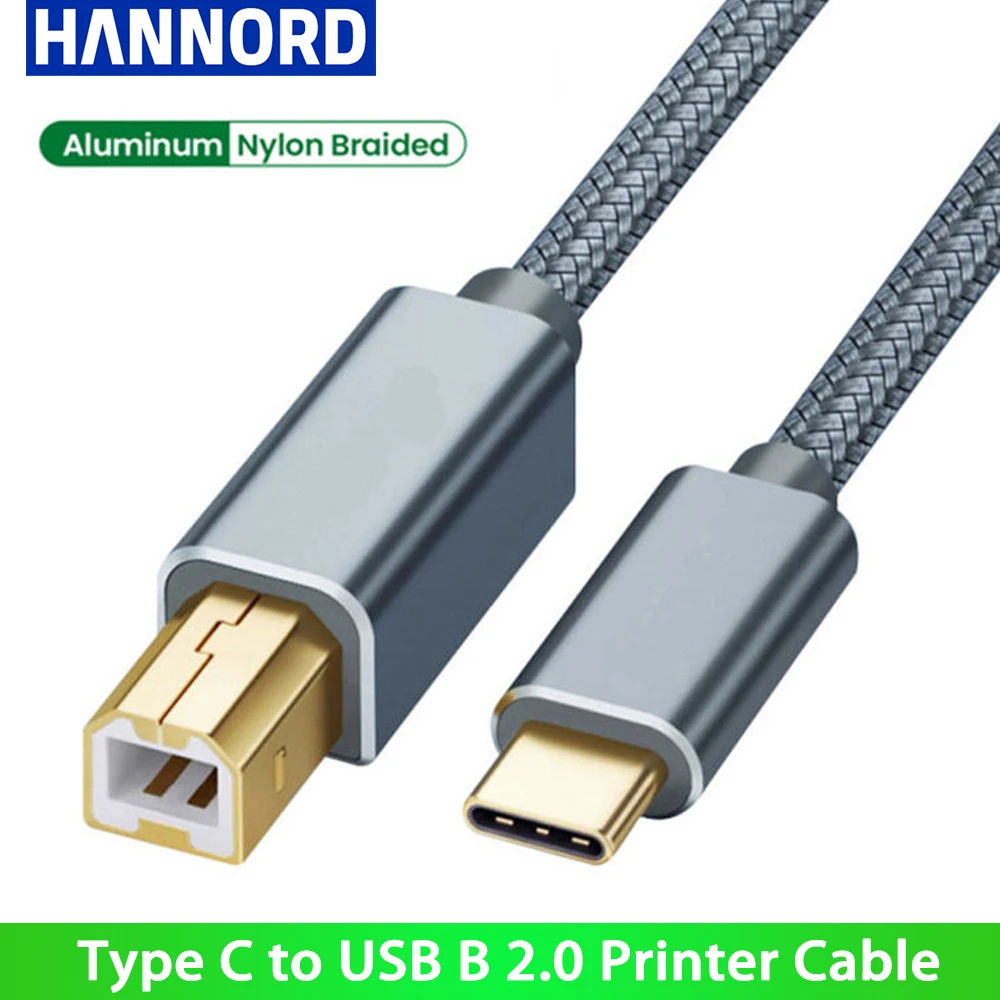 USB-Type-C-to-USB-B-2-0-Printer-Cable-Braided-Printer-Scanner-Cord-For ...