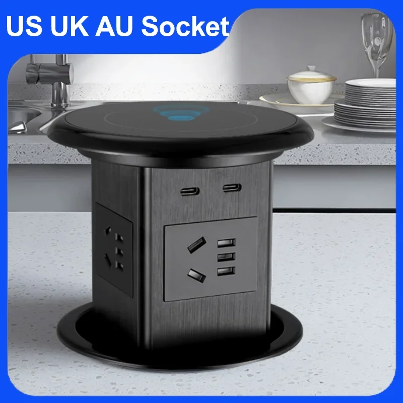 Pop-up-hidden-desk-box-outlet-universal-plug-adapter-USB-socket-and-top ...