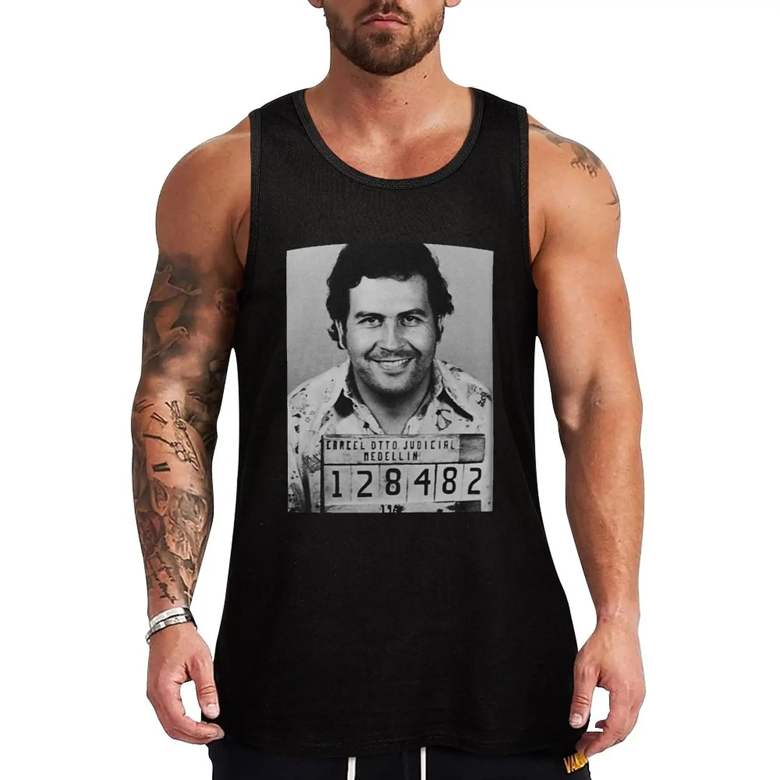 New-Pablo-Escobar-Mugshot-Tank-Top-gym-clothes-man-Sports-clothing-gym ...