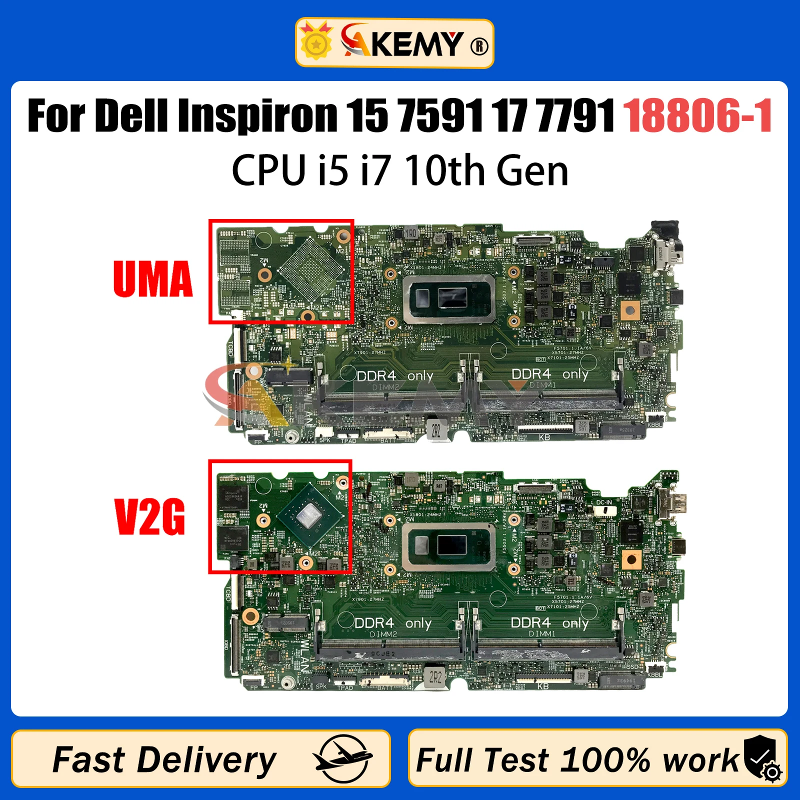 AKEMY-18806-1-mainboard-For-Dell-Inspiron-15-7591-17-7791-0850TM-0D0JY6 ...