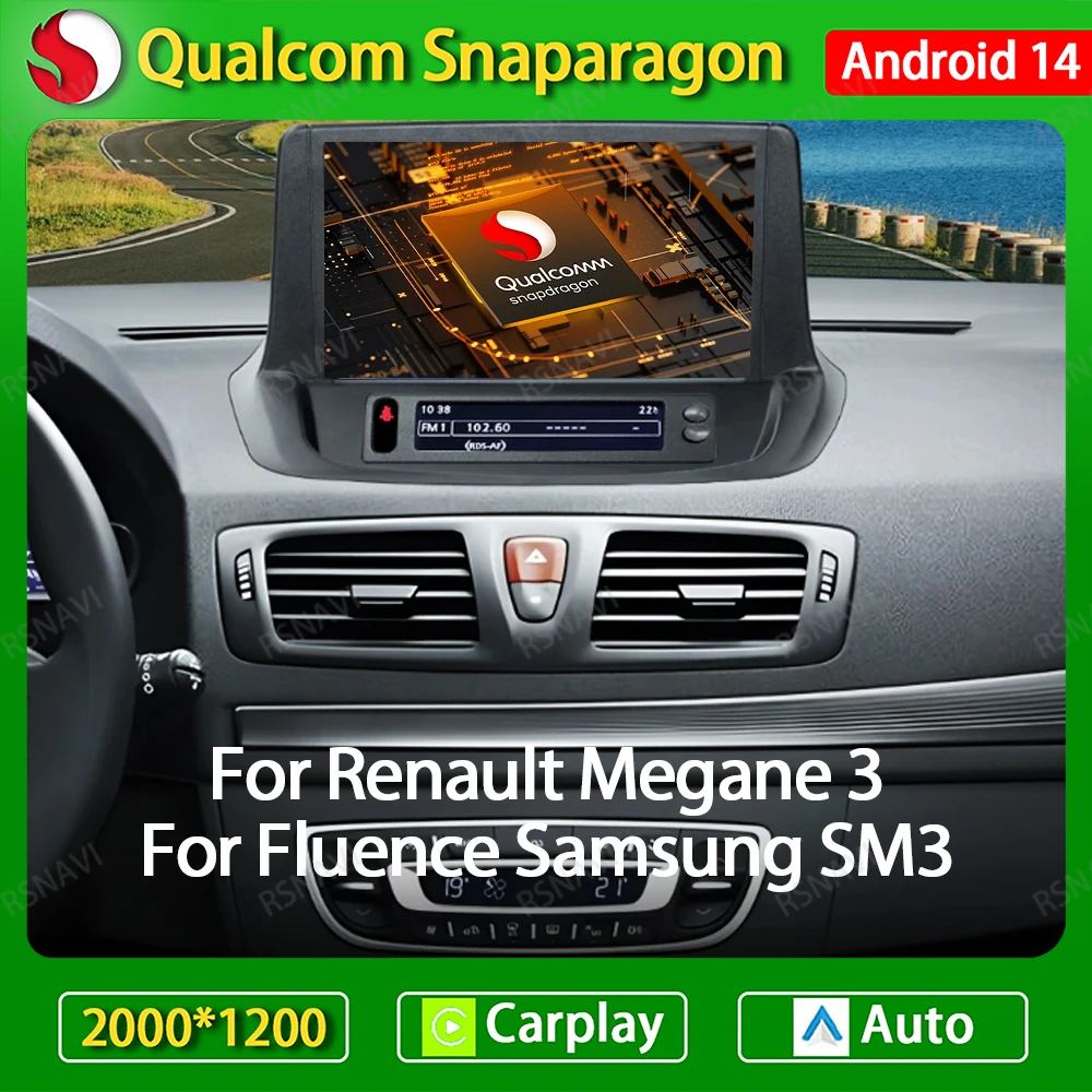 Android-14-Wireless-Carplay-Auto-For-Renault-Fluence-1-2008-2017-Car ...