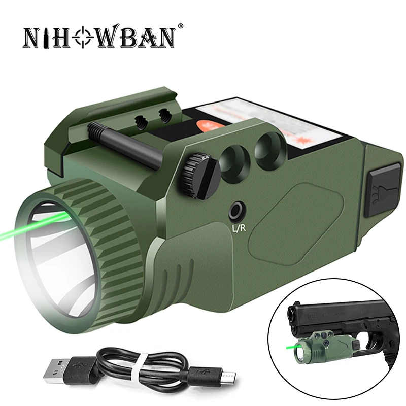 Tactical Green Dot Laser Sight LED Flashlight Light Combination for ...