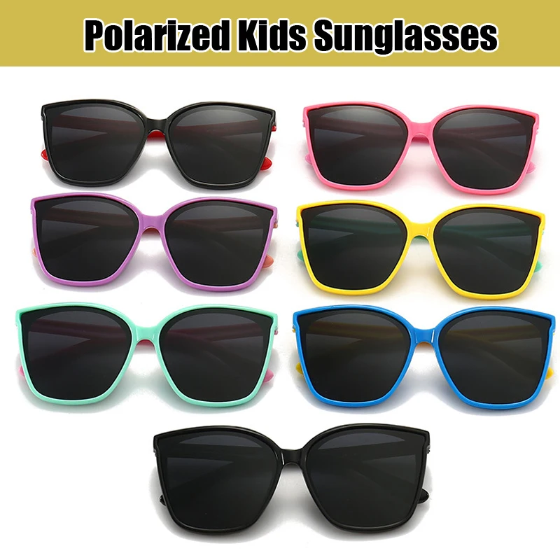 Kids-Trendy-Flexible-Silicone-Sunglasses-Boys-Girls-UV400-Polarized ...