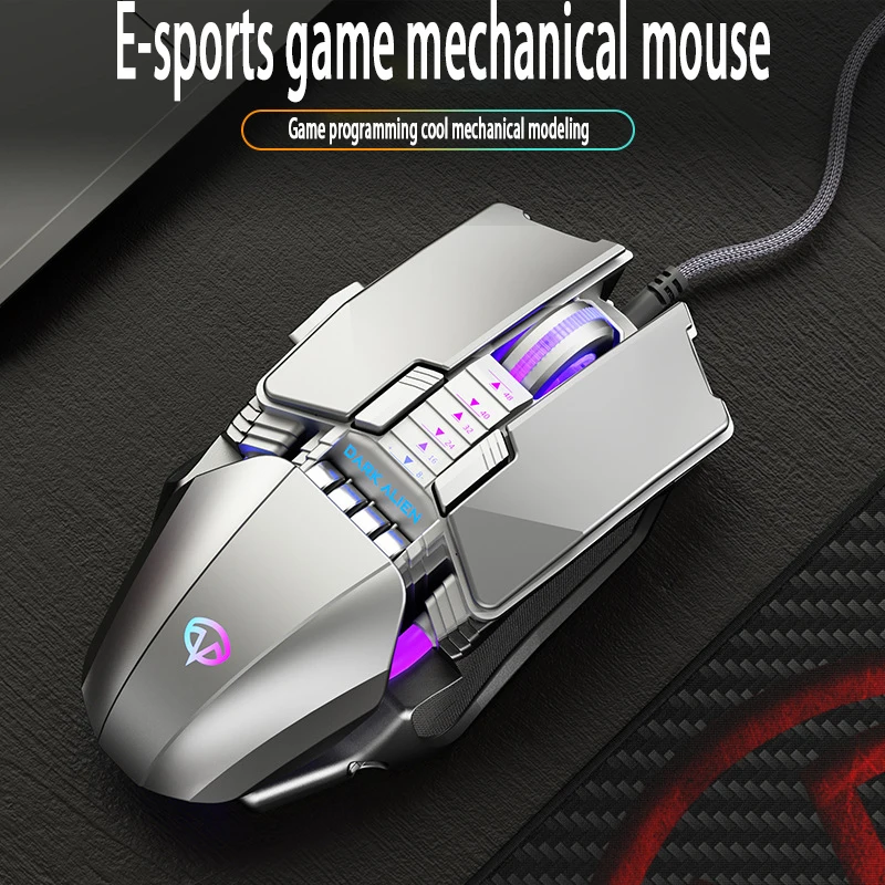 Metal-Gaming-Mouse-V710-Mouse-Computer-Office-Wired-Luminous-Gaming ...