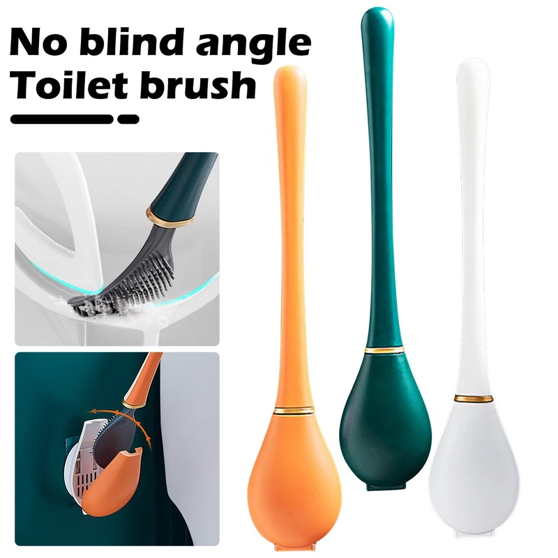 Toilet Brush Silicone Toilet Brush | Silicone Bathroom Cleaning Brush ...