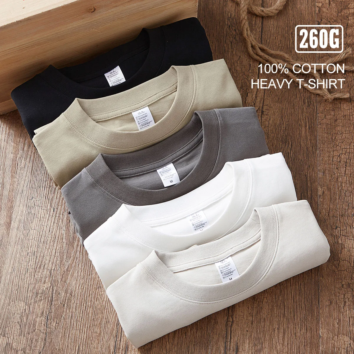 New-Oversized-T-shirt-For-Men-Clothing-Short-Sleeve-Tee-100-Cotton-Thick-Plain-Loose-260g.jpg