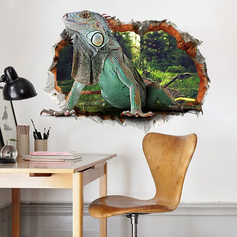 T29-Lizard-Animal-Wall-Sticker-Kids-Room-Background-Home-Decoration ...