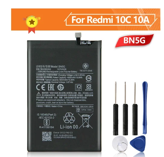 New Battery 5000mAh BN5G Battery For Redmi 10C 10A Mobile Phone ...