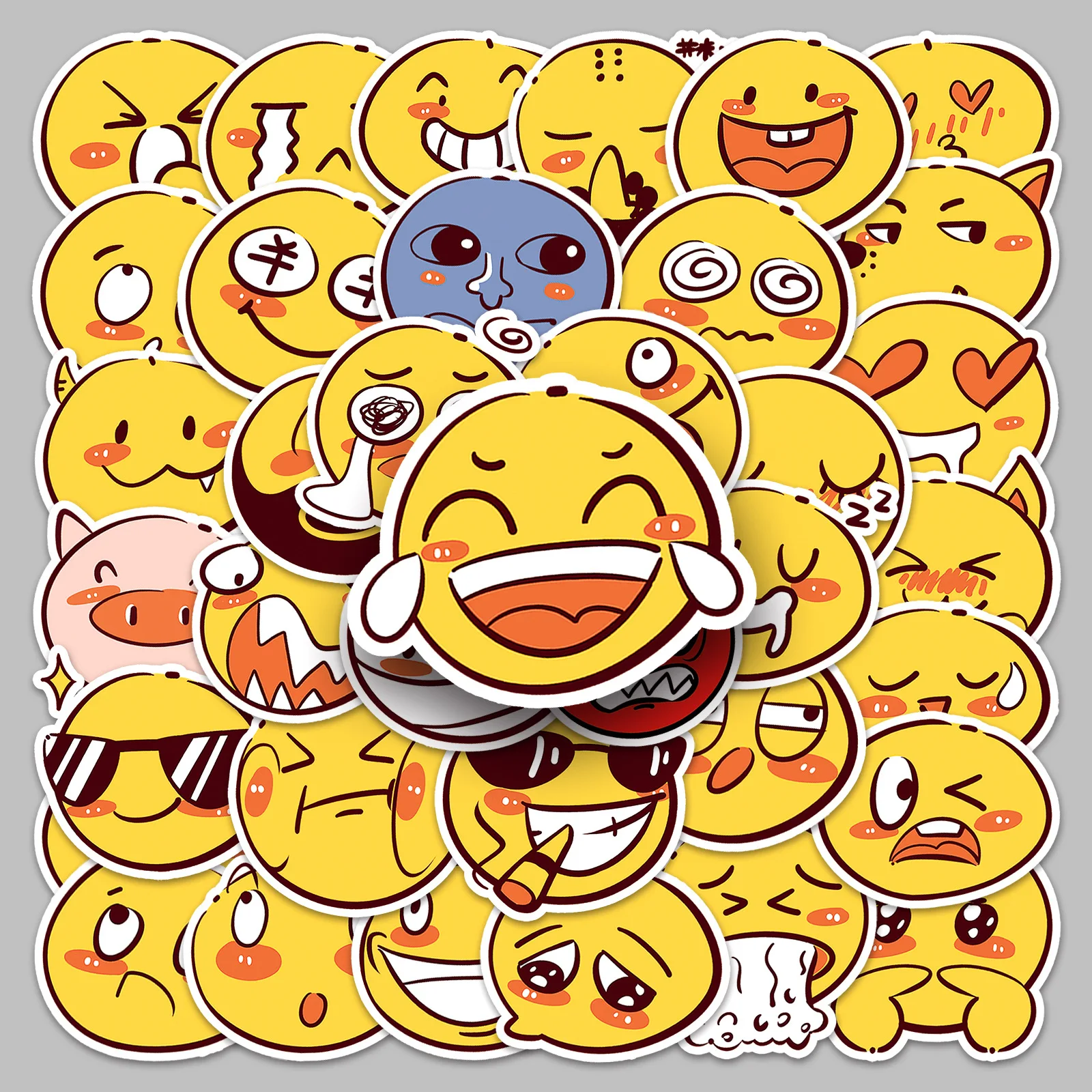 10-25-50Pcs-Funny-Cartoon-Emoticon-Stickers-Decals-DIY-Toys-Laptop ...