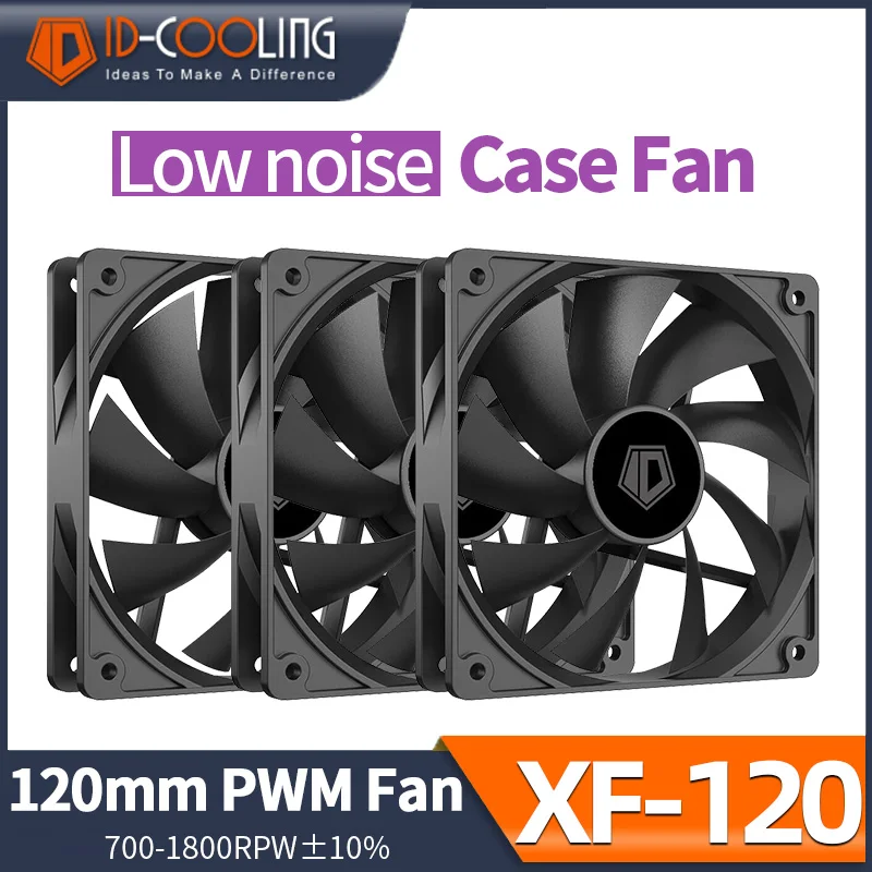 ID-COOLING XF-120-K Simplicity Efficiency PC Gamer Computer Case Fan ...