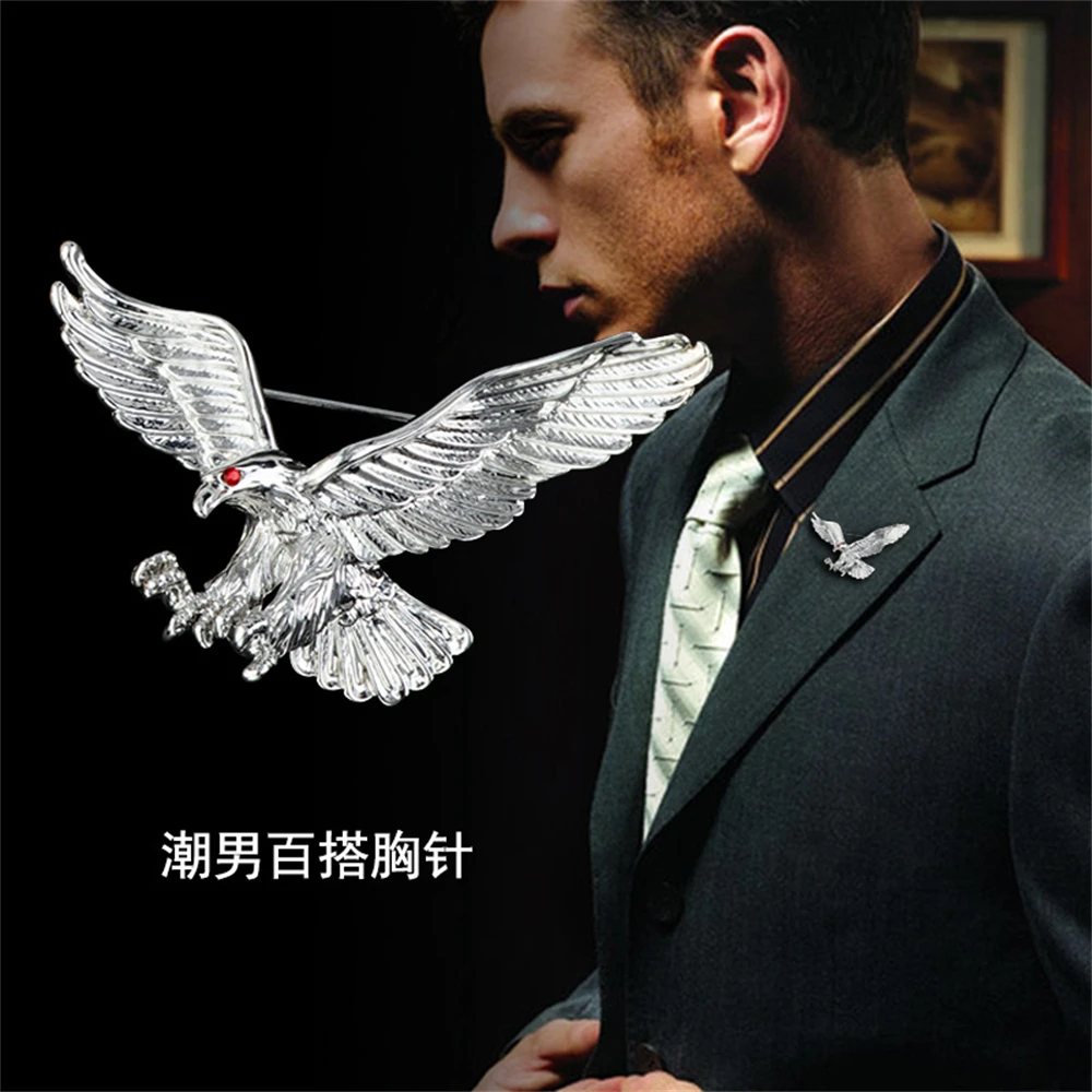 Retro-Simulated-Eagle-Shaped-Brooch-Exquisite-Men-Lapel-Pins-for-Suit ...