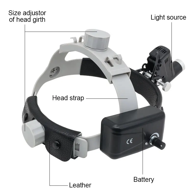 5W LED Head Wearing Dental Headlight 65000 Lux Oral Medical Dentist ...