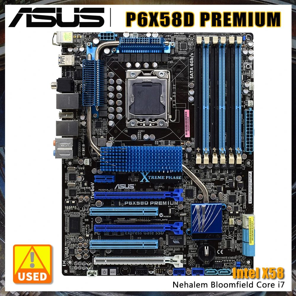 ASUS-placa base P6X58D Premium Edition, con Intel X58 + ICH10R Chipset ...