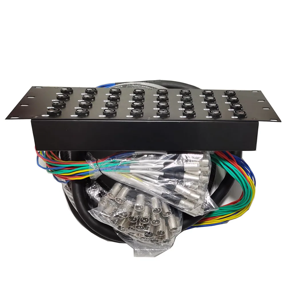 High Quality Audio 4U Rack Mount 32 Channel TRS Combo Splitter Snake ...