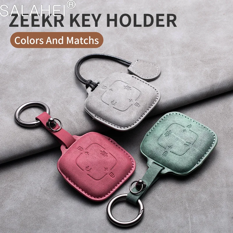New-Sheepskin-Car-Remote-Key-Cover-Shell-Protective-Case-Fob-For-ZEEKR ...